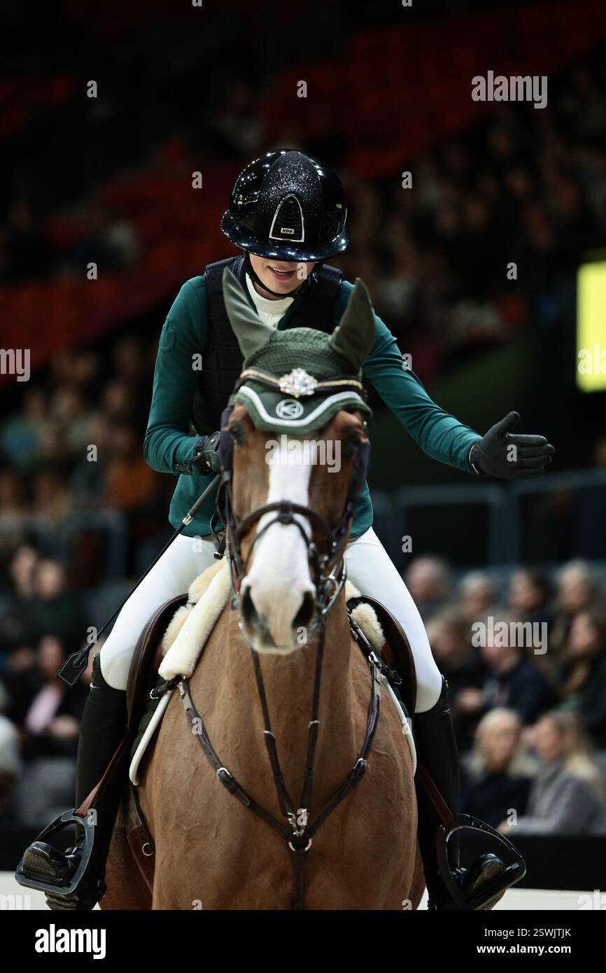 Disa Hammarstedt of Sweden with Idool during the Arena Youth Tour ...