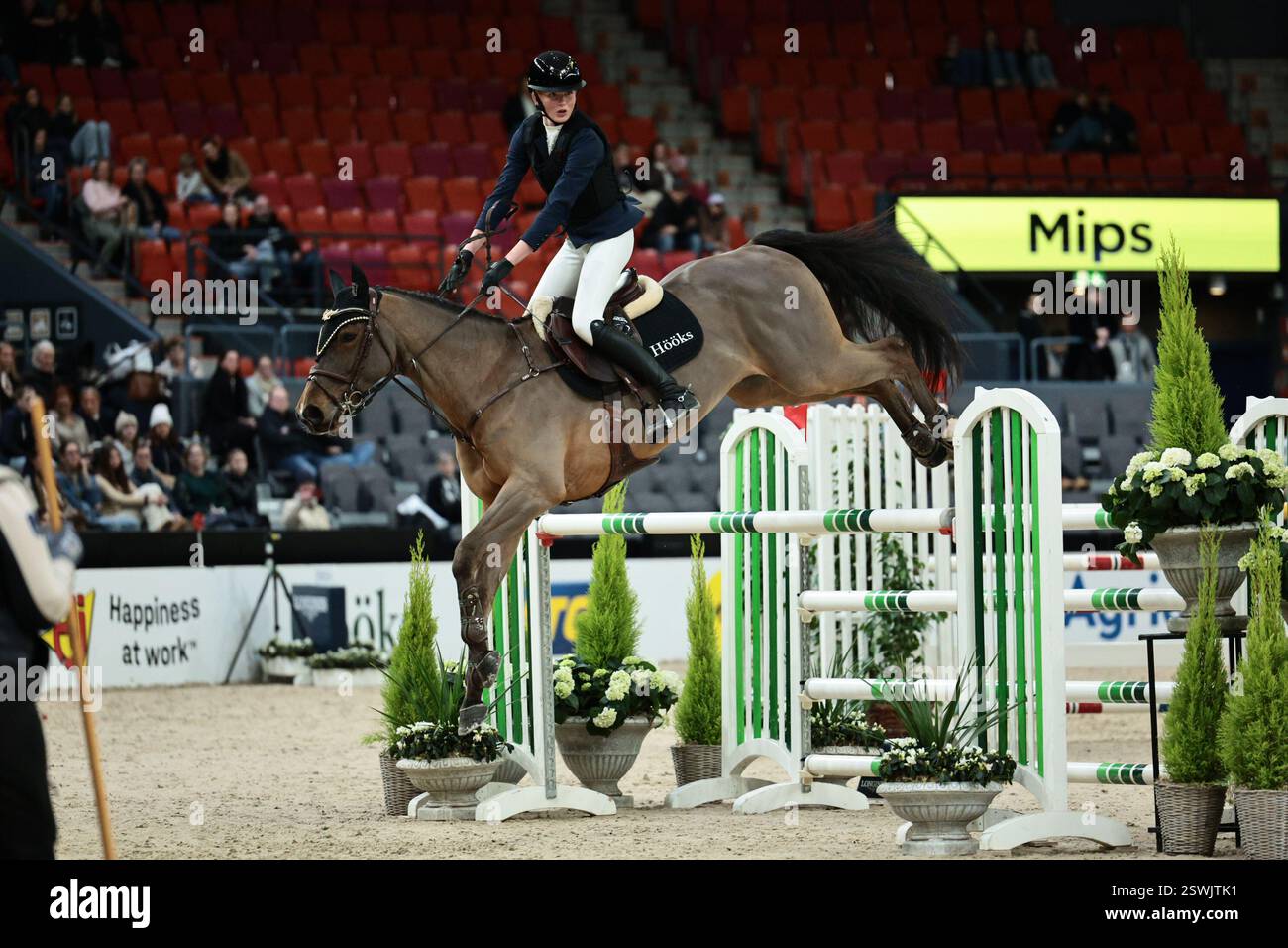 Elvira Aaby-Ericsson of Sweden with Pickachu ter Elzen during the Arena ...