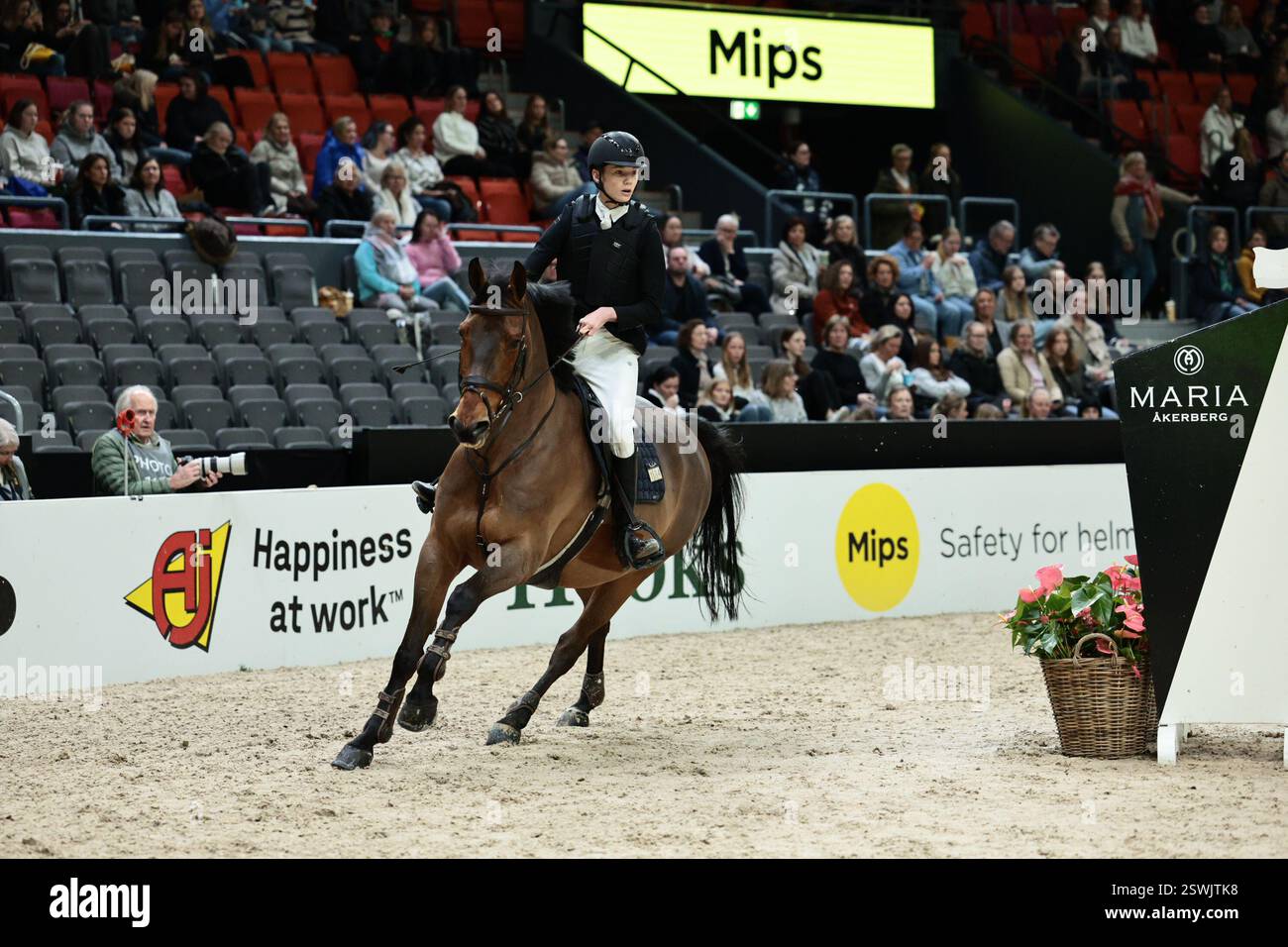 Viggo Bergstrand of Sweden with Beryle de Vains during the Arena Youth ...
