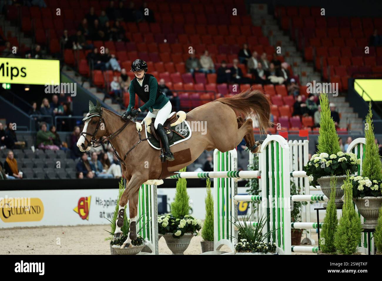 Disa Hammarstedt of Sweden with Idool during the Arena Youth Tour ...