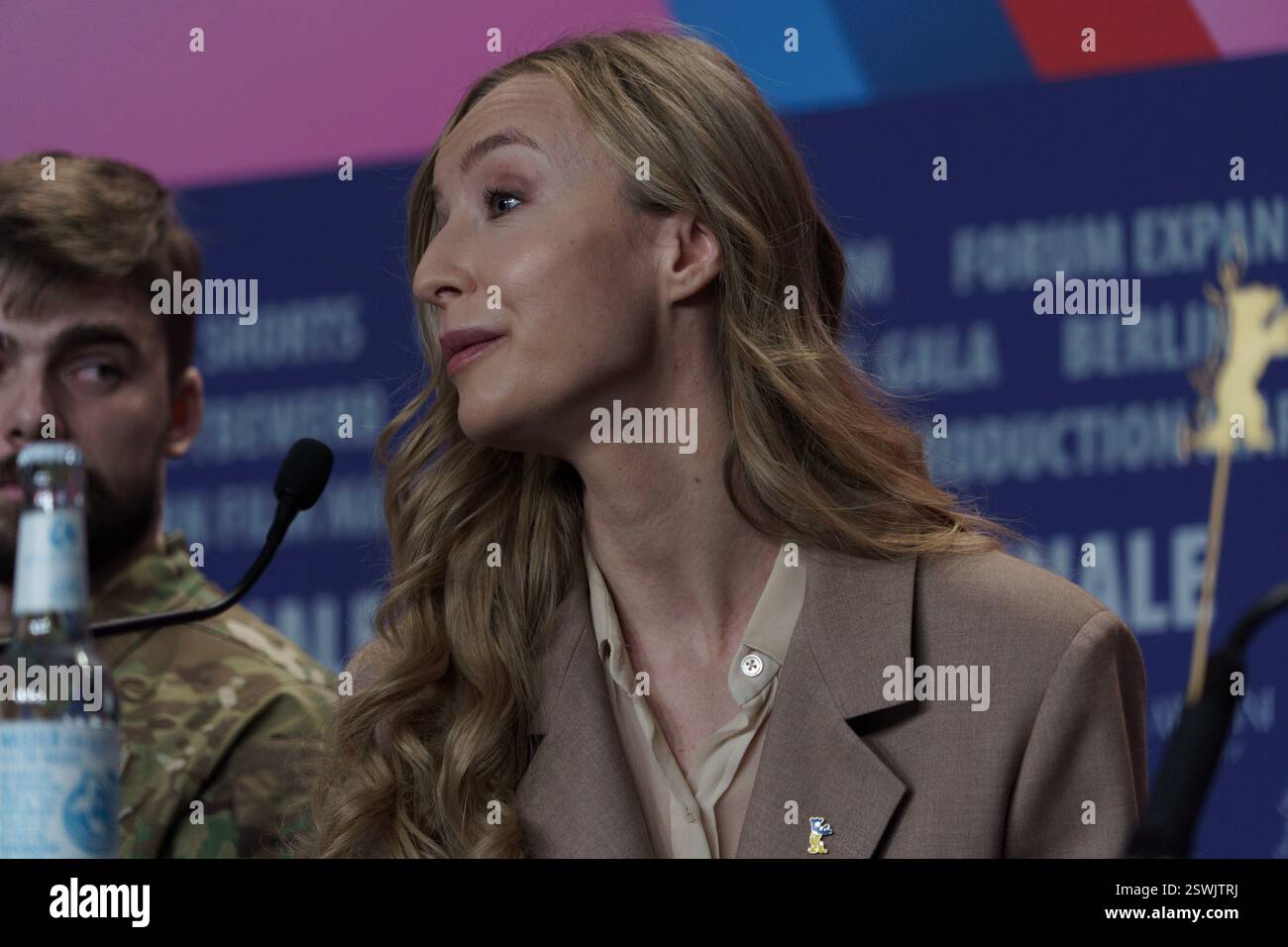 Ukrainian producers Olha Bregman (3L) and Natalia Libet (2R) and ...