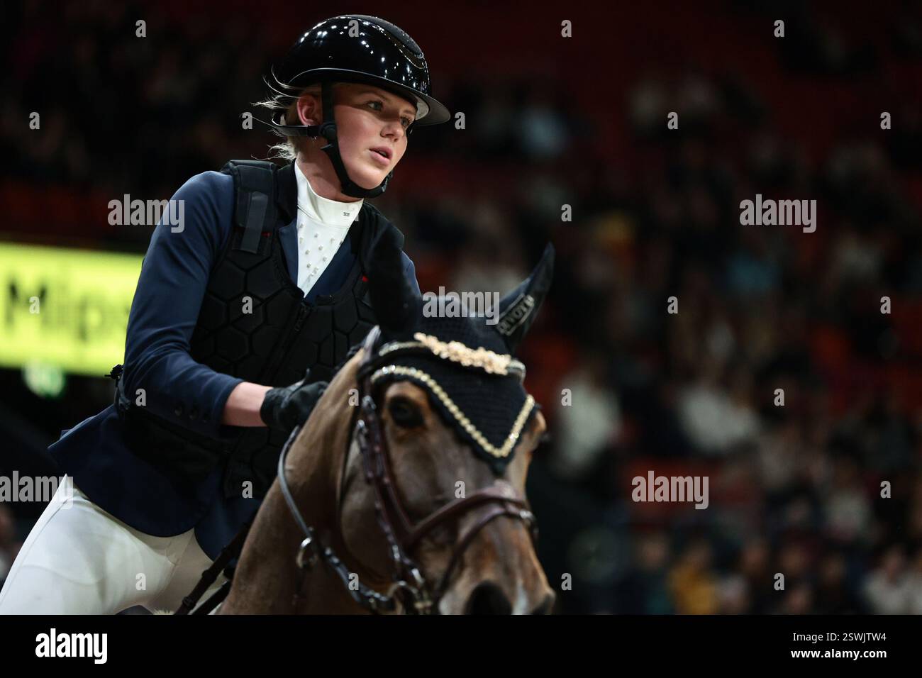 Elvira Aaby-Ericsson of Sweden with Pickachu ter Elzen during the Arena ...