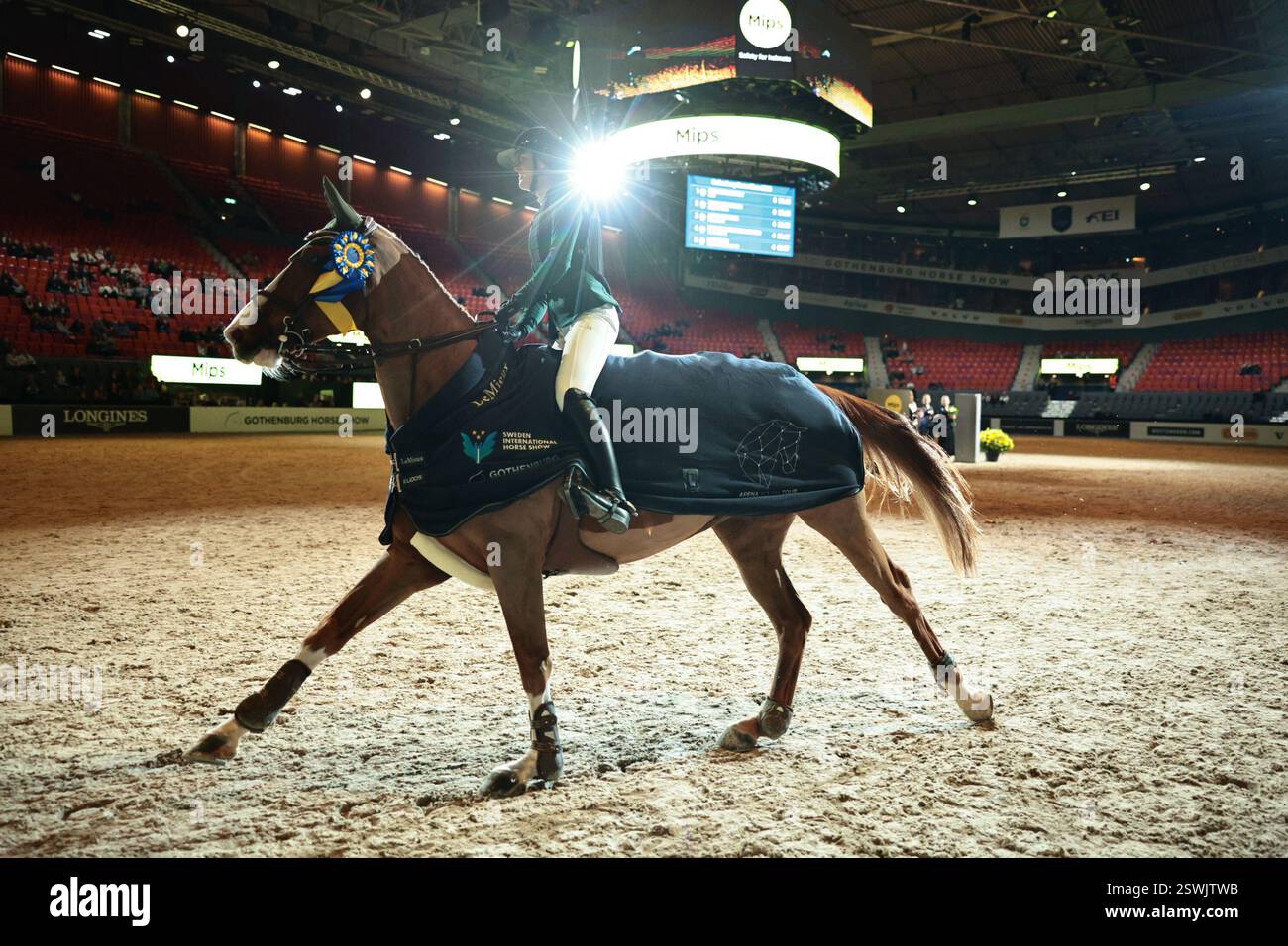 Disa Hammarstedt of Sweden with Idool during the Arena Youth Tour ...