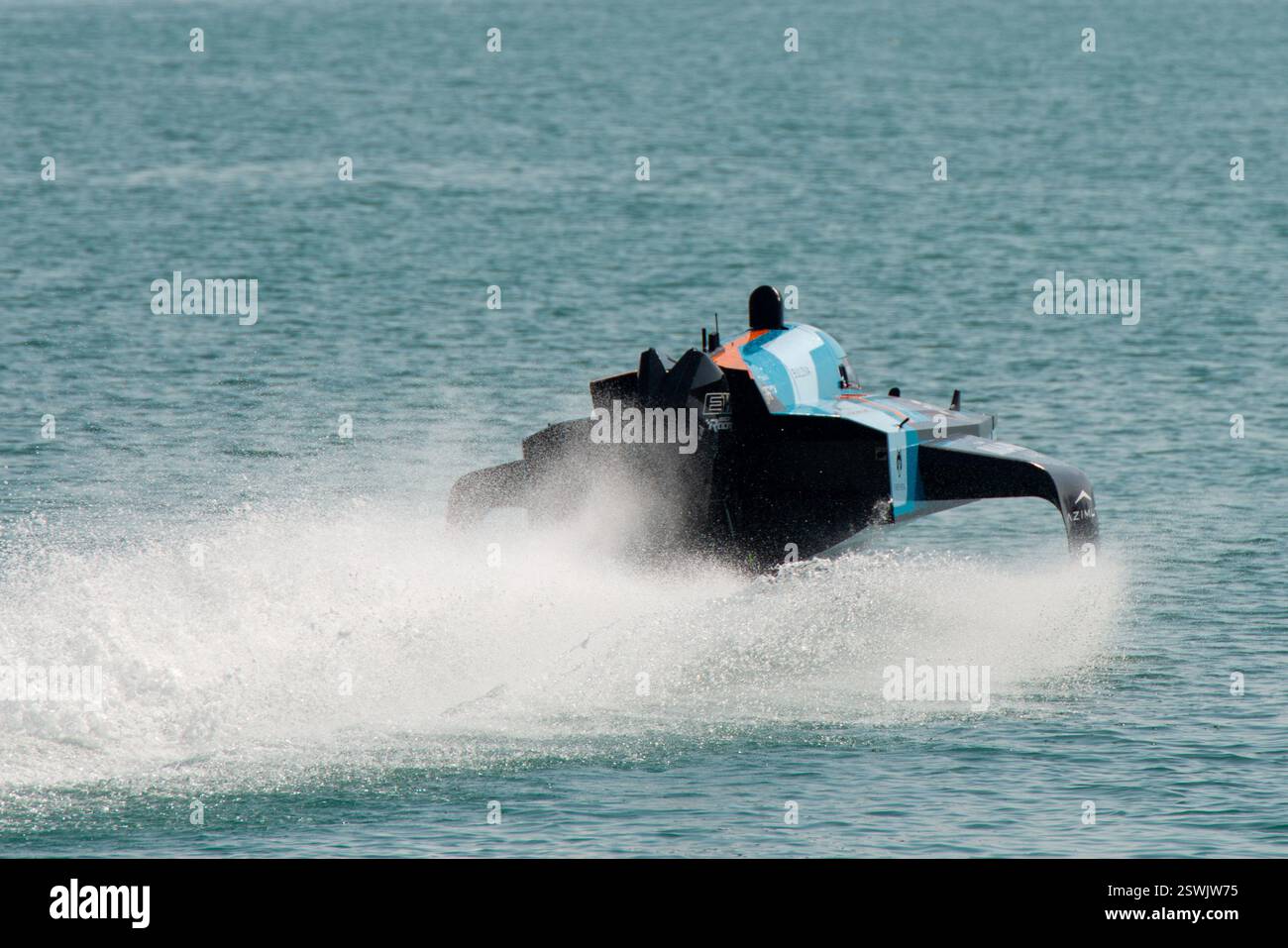 Team Miami piloted by Anna Glennon compete during qualifying in the UIM ...