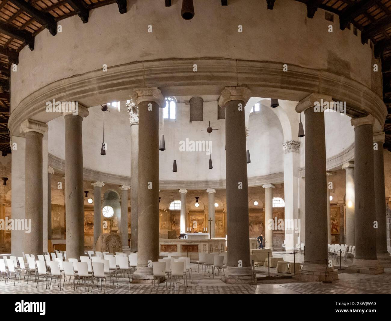 The Interior of The Basilica di Santo Stefano Rotondo al Celio in Rome ...