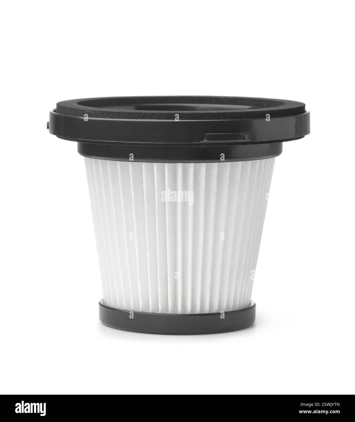 Front view of vacuum cleaner replacement dust filter isolated on white ...