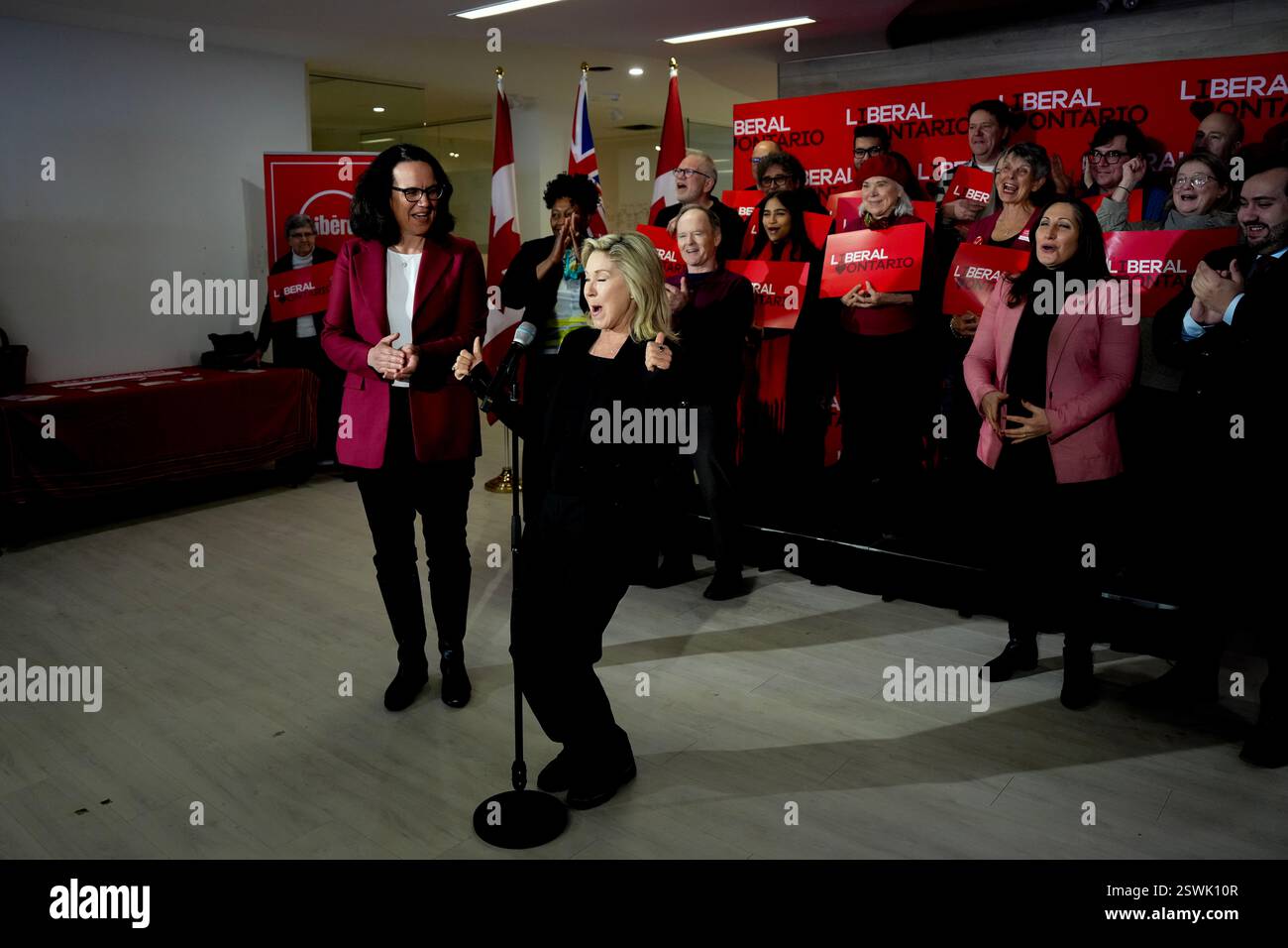 Ontario Liberal Leader Bonnie Crombie makes an announcement in Toronto ...