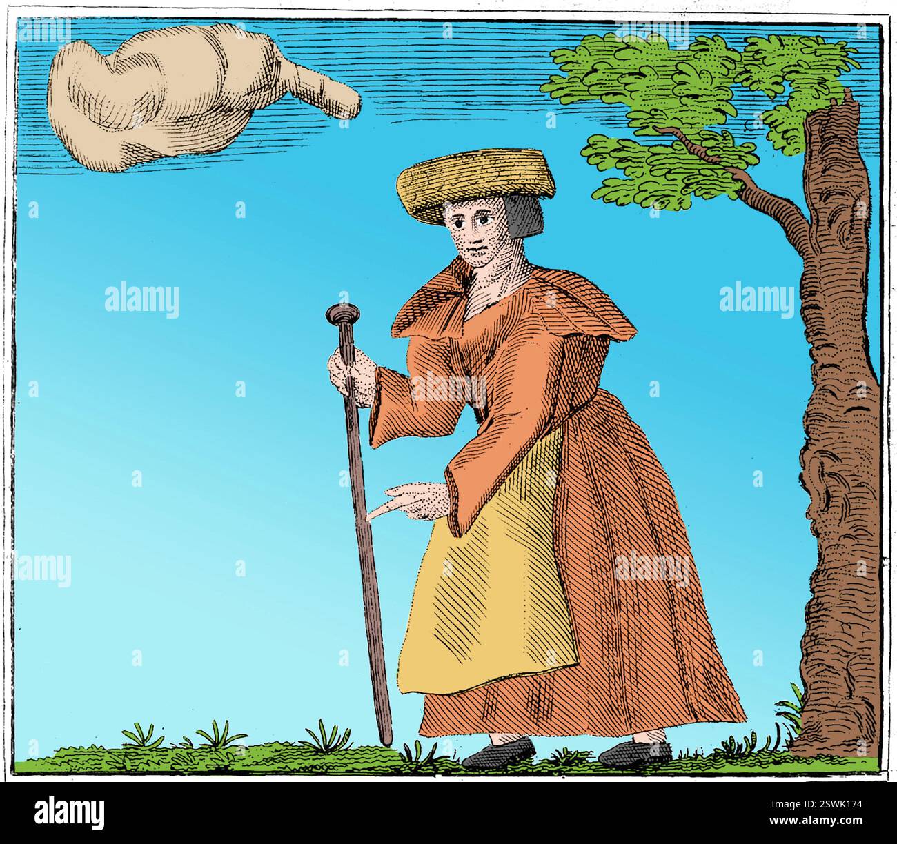 Elizabeth Sawyer, executed in 1621 for witchcraft. Illustration from ...