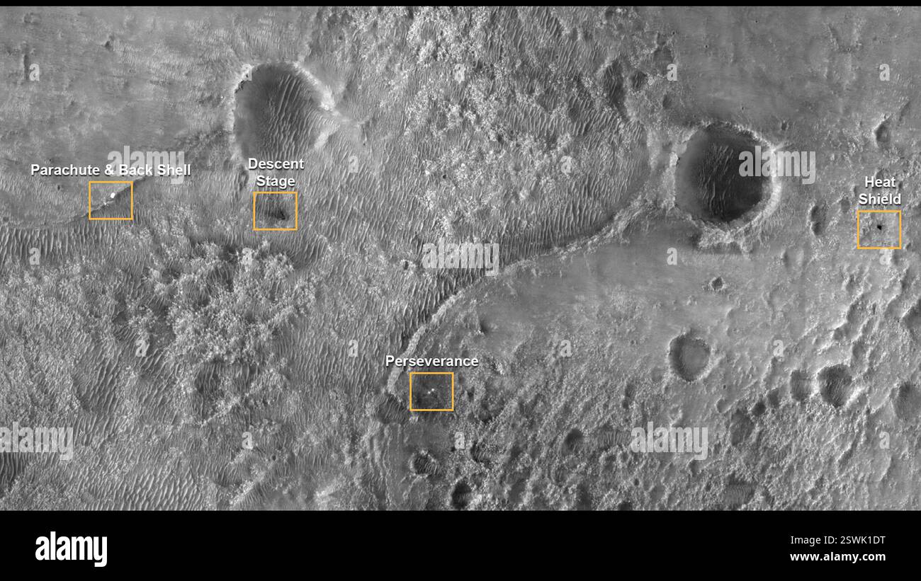The Perseverance Rover on the surface of Mars as seen by NASA's Mars ...