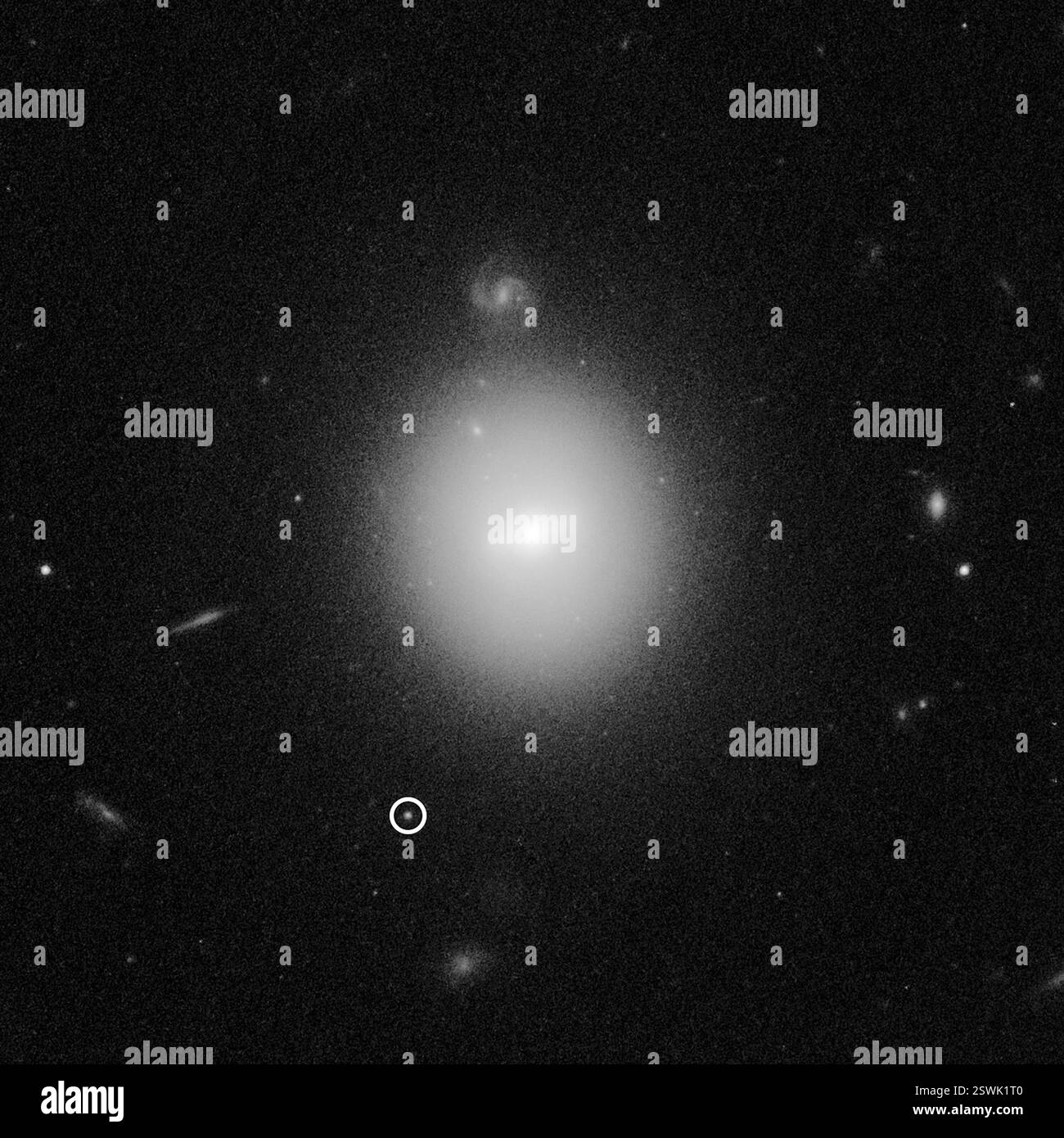 Hubble Space Telescope image identifying the location of an ...