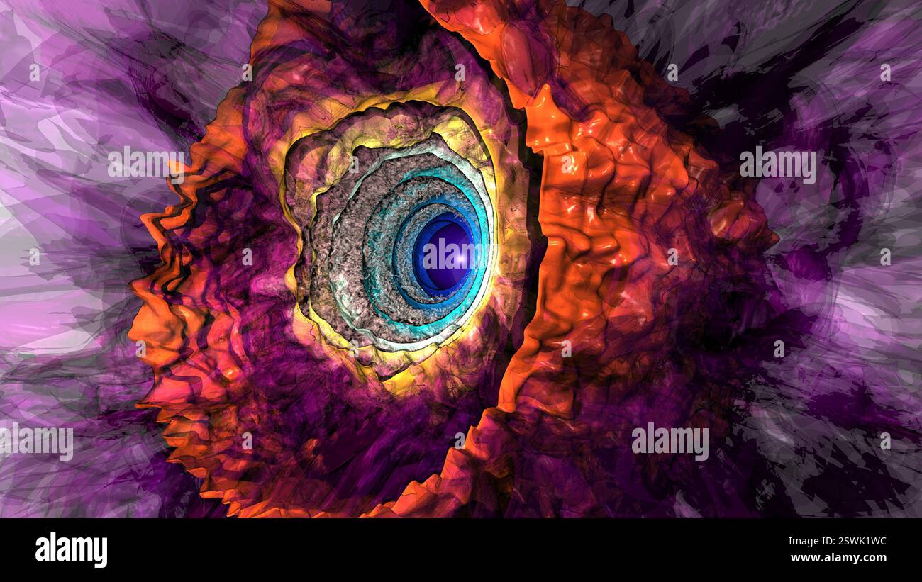 3D computer visualization of a mass ejection from a luminous blue ...