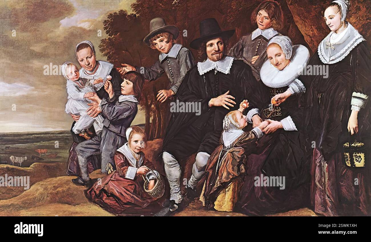 HALS, Frans (b. 1580, Antwerpen, d. 1666, Haarlem) Family Group in a ...