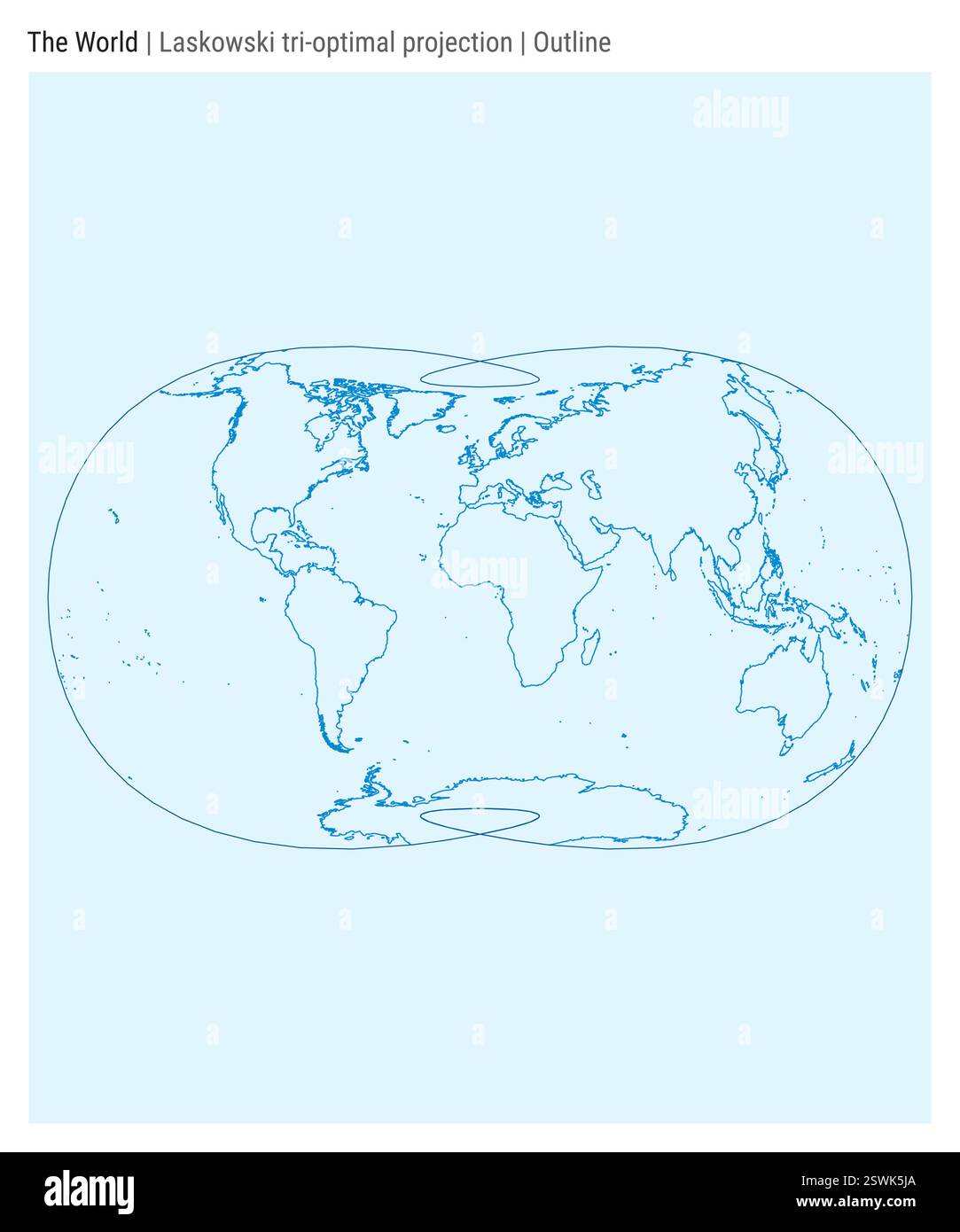 World Map. Laskowski tri-optimal projection. Outline style. High Detail ...