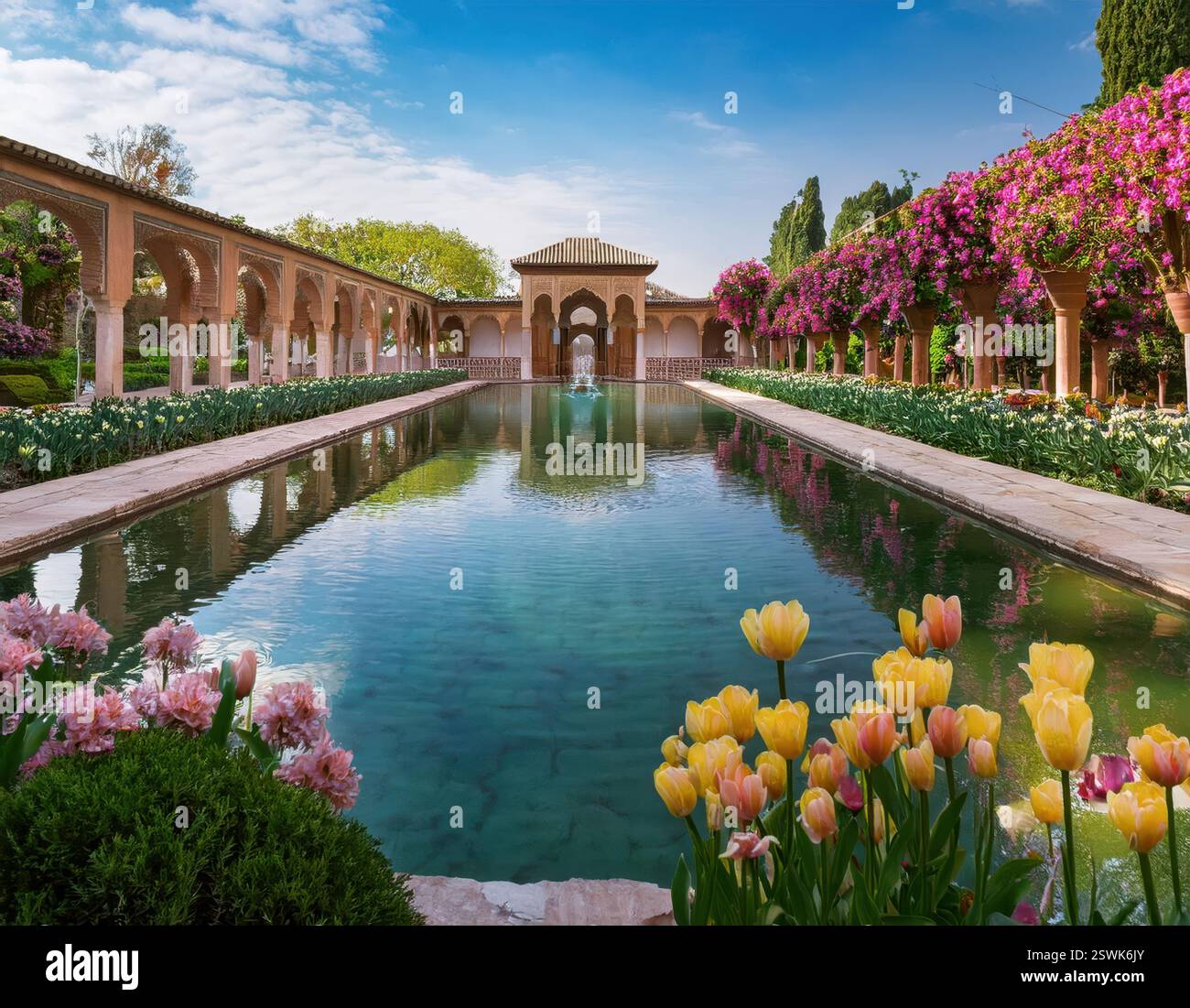 Persian gardens come alive with vibrant flowers and serene reflections ...
