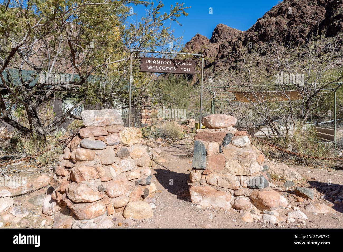 Grand Canyon National Park Arizona - December 9 2024: Entrance Sign and ...