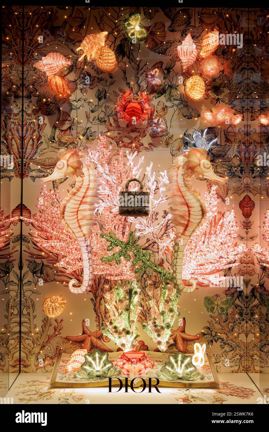 Dior extravagant window display Stock Photo - Alamy