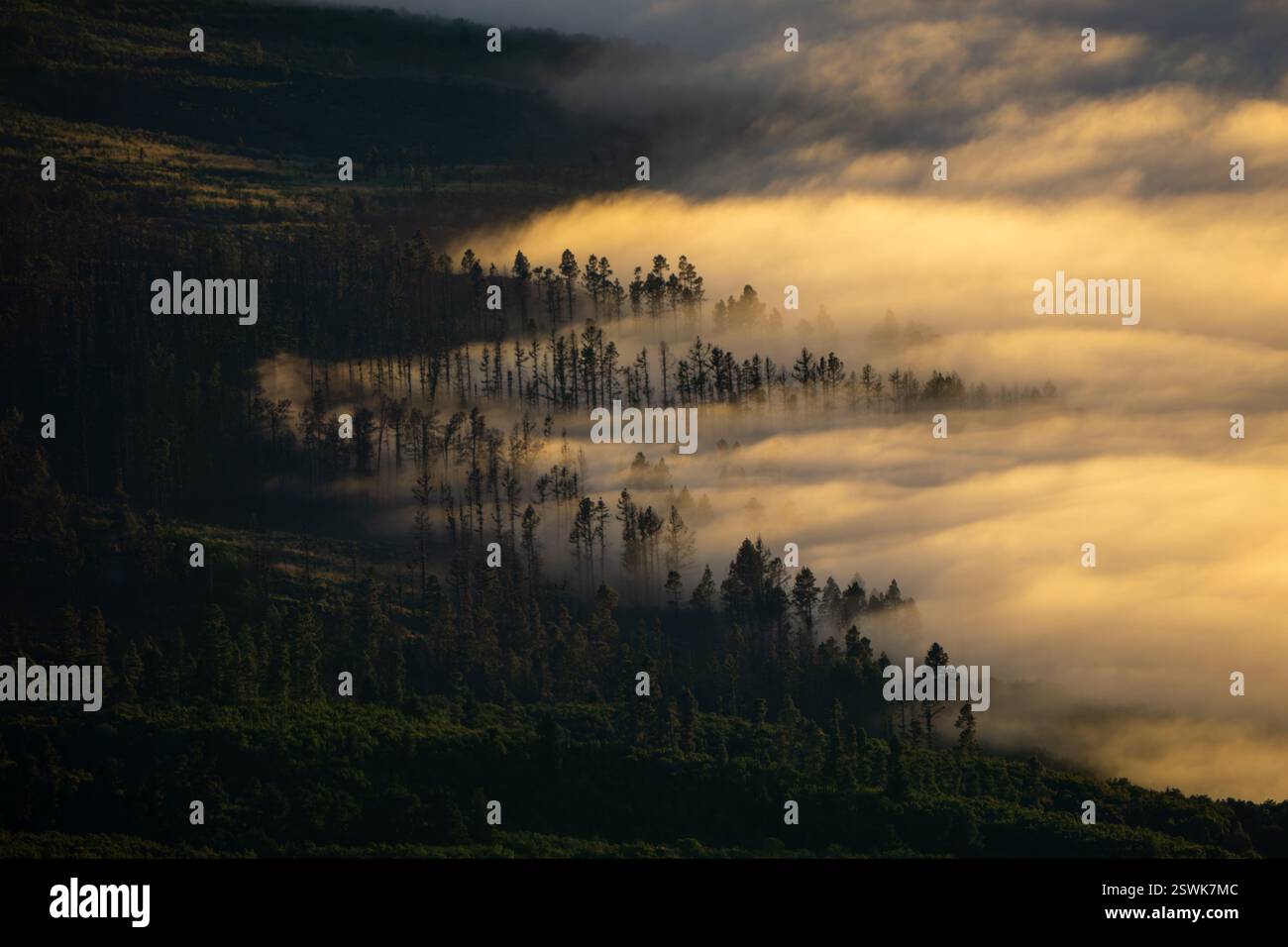 Breathtaking sunset over mountain landscape hi-res stock photography ...