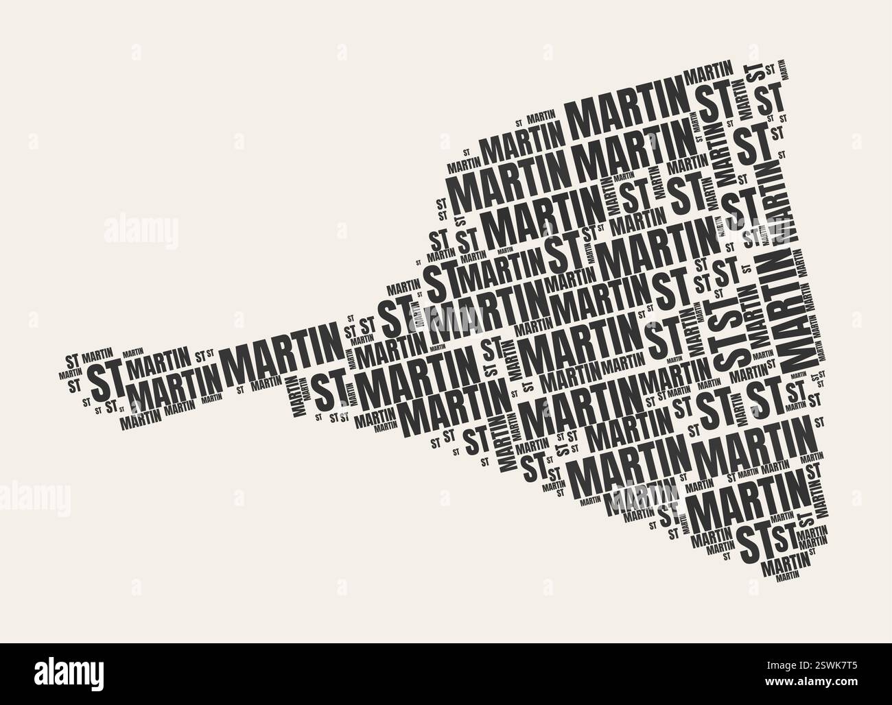 Saint Martin Word Cloud. Country with regions division. Saint Martin ...
