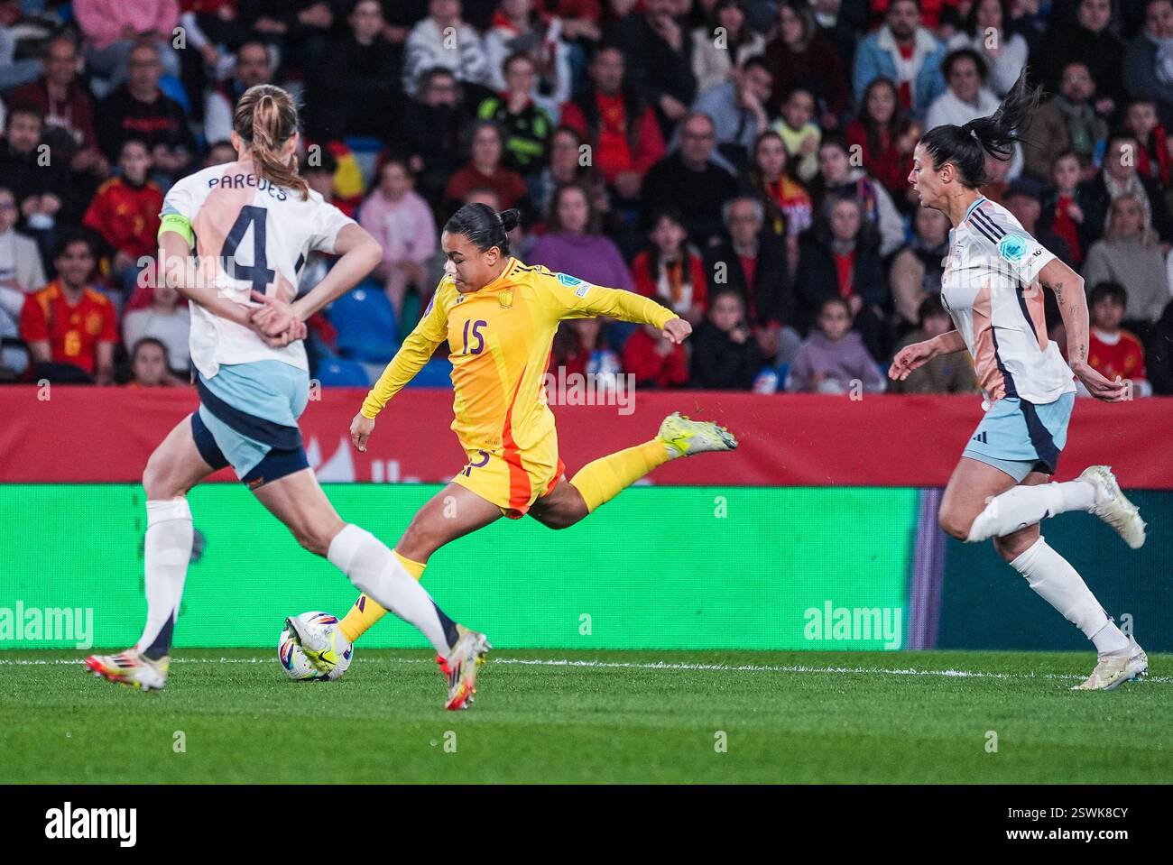 Belgium's Mariam Abdulai Toloba pictured in action during a soccer game ...