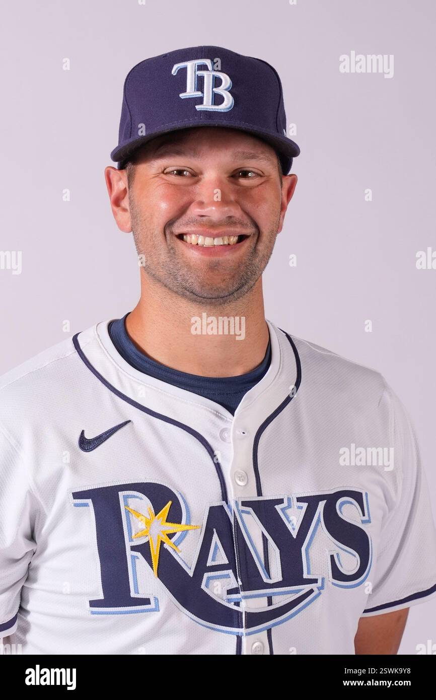 Tampa Bay Rays pitcher Garrett Acton poses for a portrait during photo ...