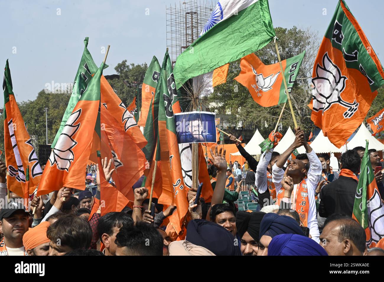 New Delhi, India. 20th Feb, 2025. Right wing Hindu nationalist ...