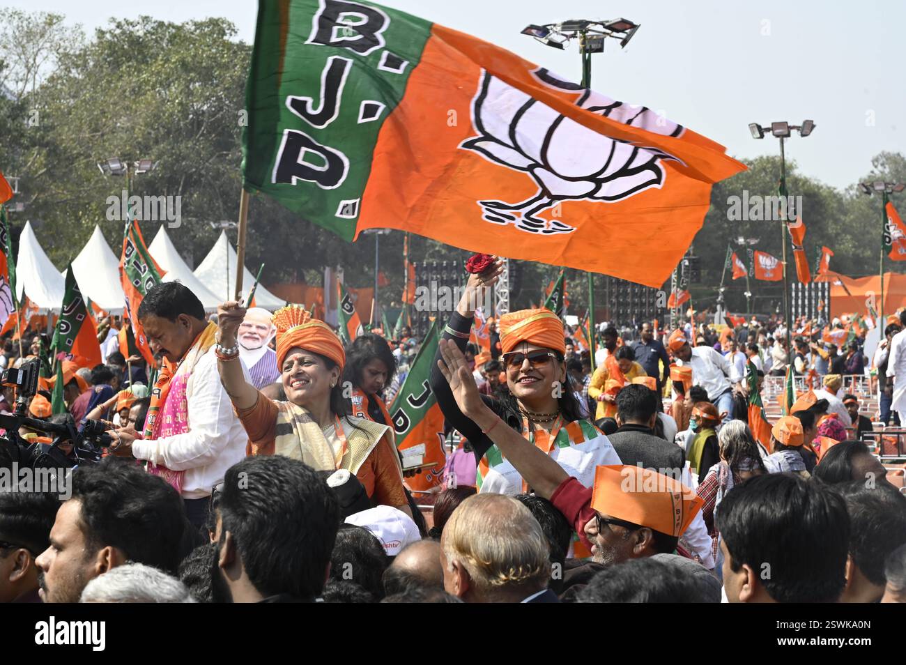 New Delhi, India. 20th Feb, 2025. Right wing Hindu nationalist ...