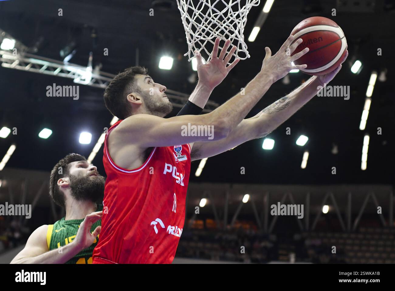 Katowice, Poland. 21st Feb, 2025. Luke Petrasek during the FIBA ...
