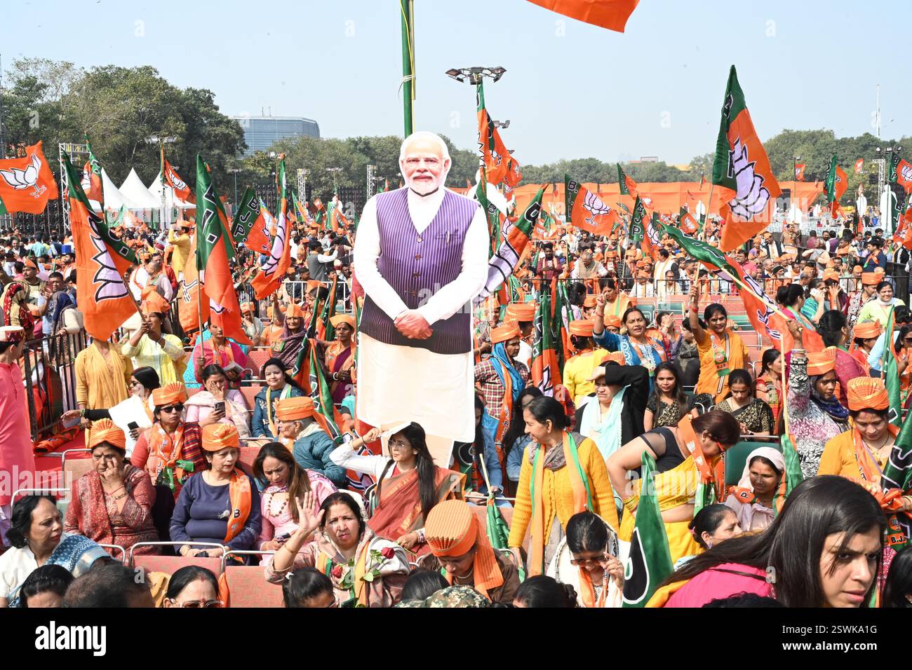 New Delhi, India. 20th Feb, 2025. Right wing Hindu nationalist ...