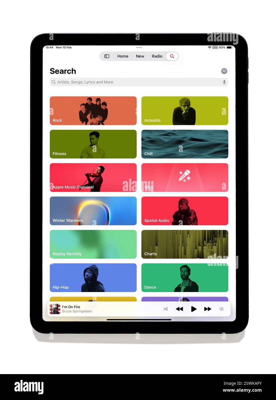 Apple Music app on an iPad Stock Photo - Alamy