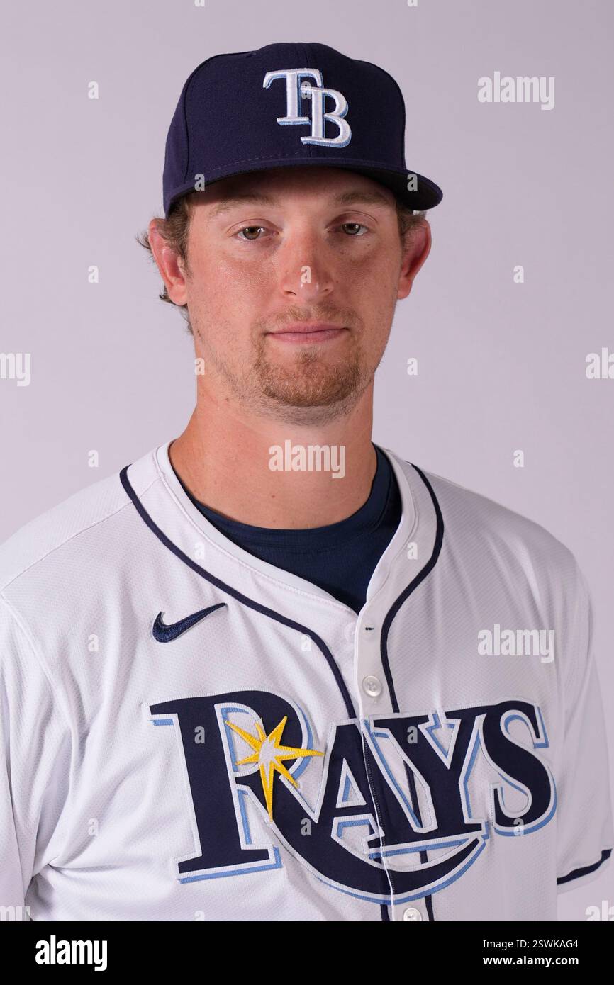 Tampa Bay Rays pitcher Cole Wilcox poses for a portrait during photo ...