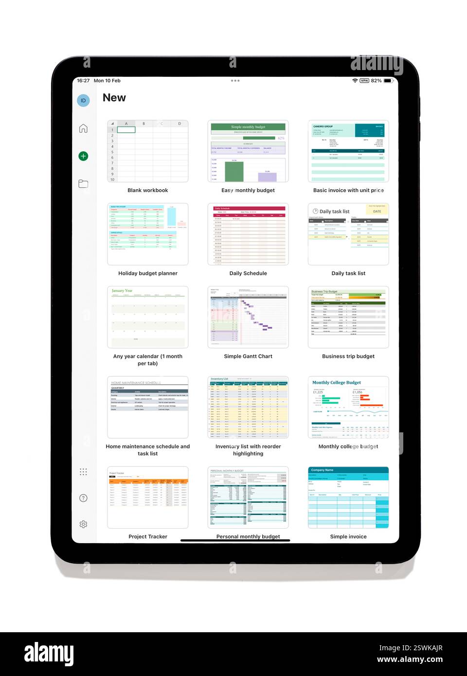 Microsoft Excel app on an iPad Stock Photo - Alamy