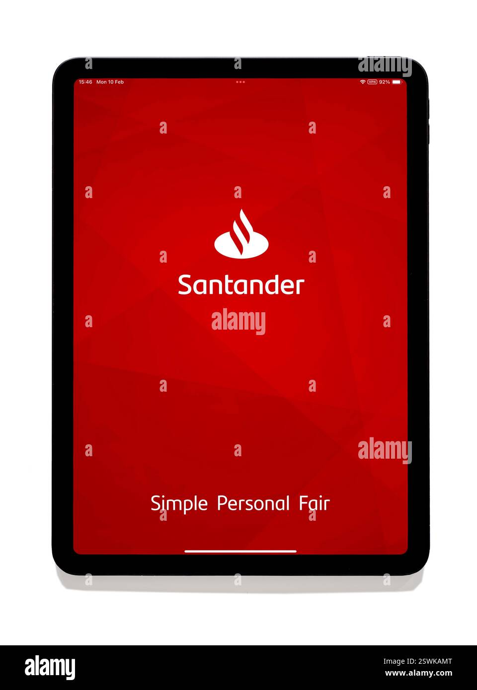 Santander online banking app on an iPad Stock Photo - Alamy