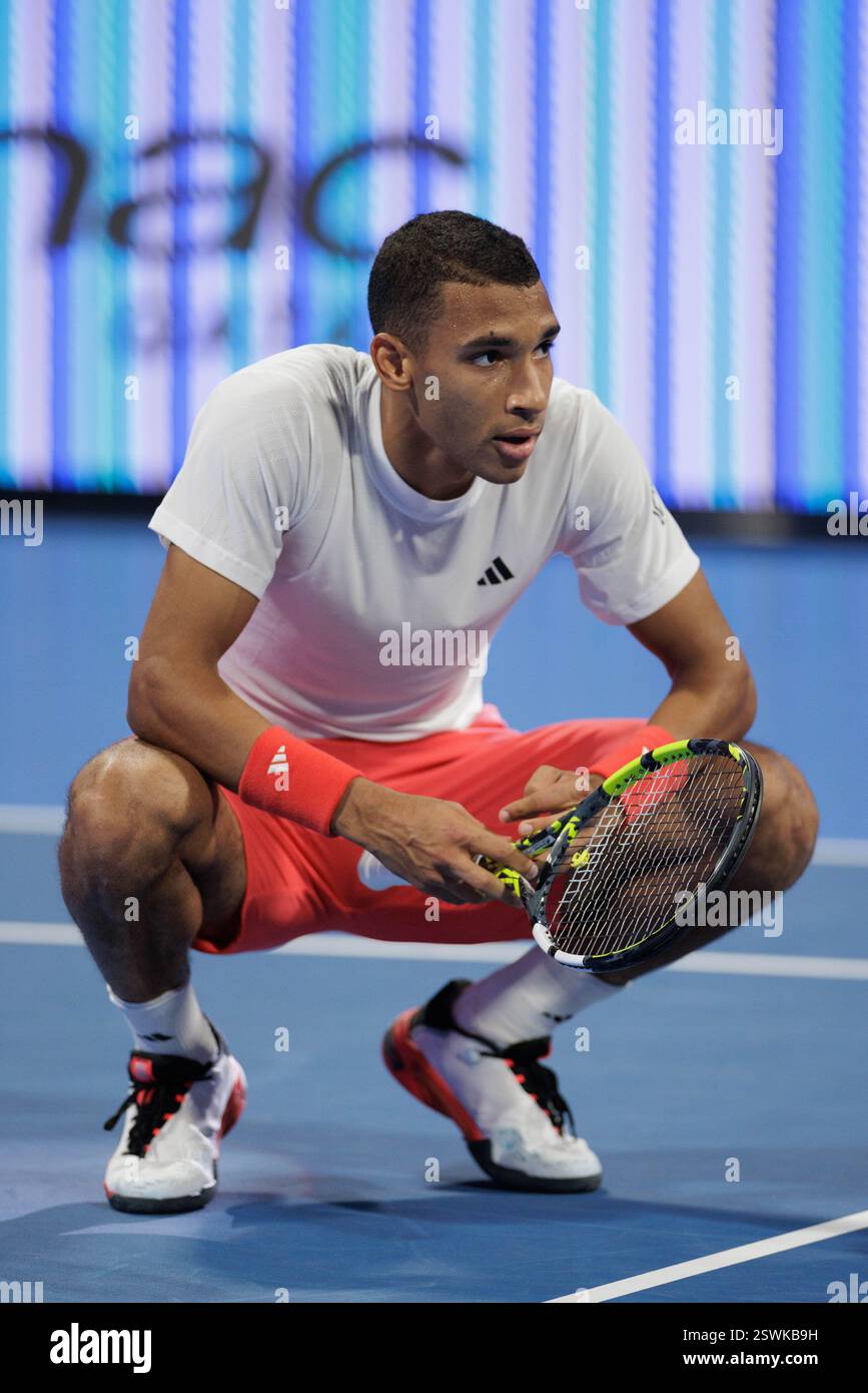 Doha, Qatar. 21st Feb, 2025. Felix Auger-Aliassime of Canada during the ...