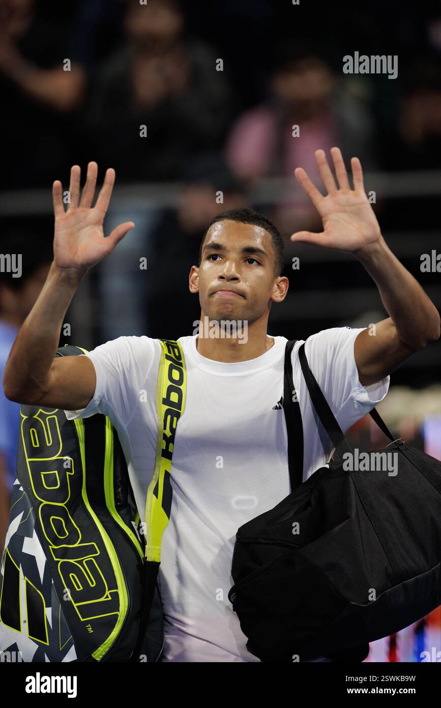 Doha, Qatar. 21st Feb, 2025. Felix Auger-Aliassime of Canada during the ...