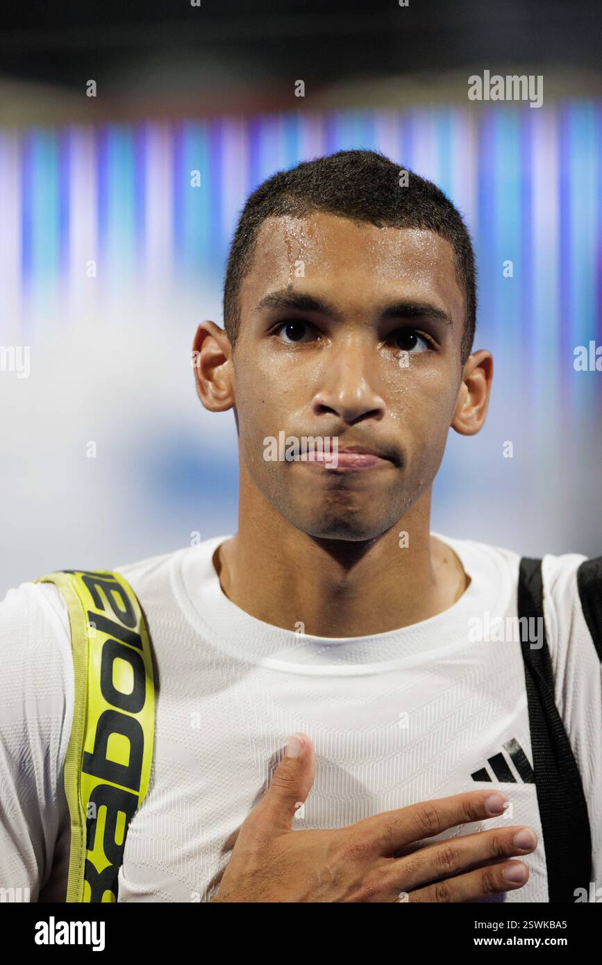 Doha, Qatar. 21st Feb, 2025. Felix Auger-Aliassime of Canada during the ...