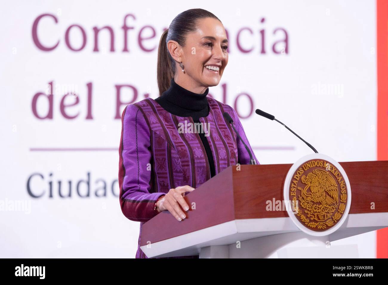 Mexico City, Mexico. 20th Feb, 2025. Mexican President Claudia ...