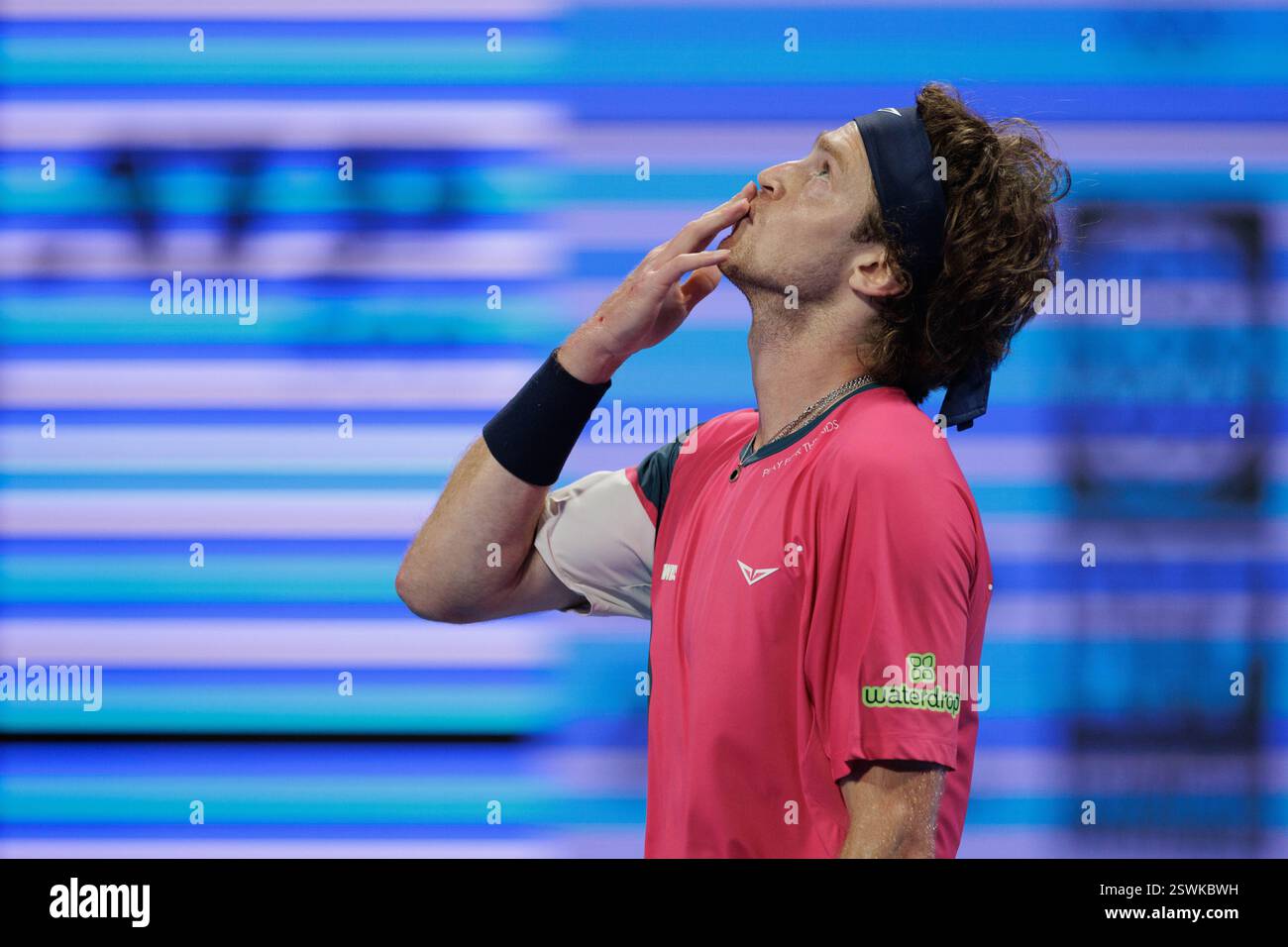 Andrey Rublev of Russia during the 2025 Qatar ExxonMobil Open, ATP 500 ...