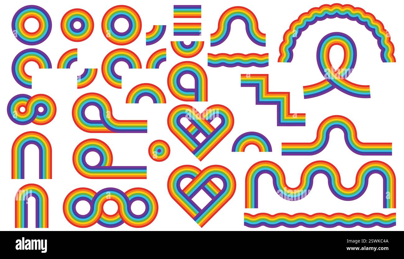Rainbow shape circle card Stock Vector Images - Alamy