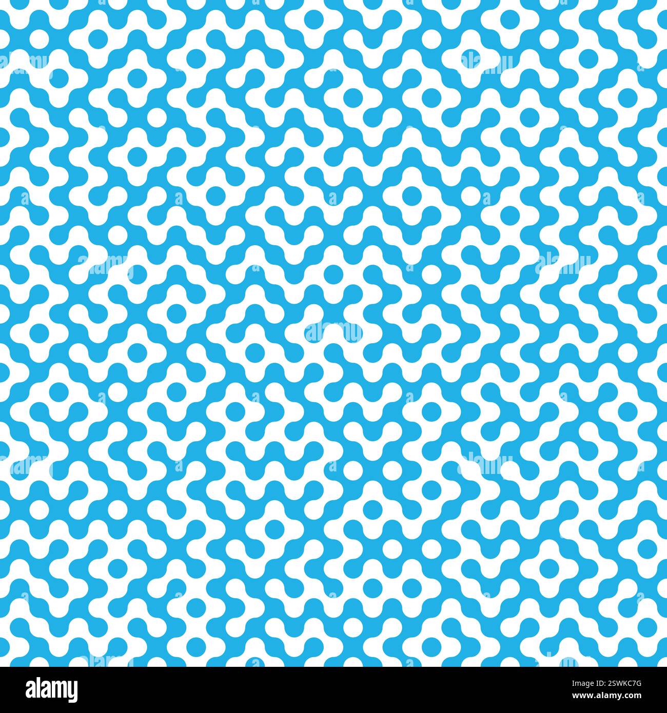 Truchet round shapes seamless pattern. Geometrical tile with round ...