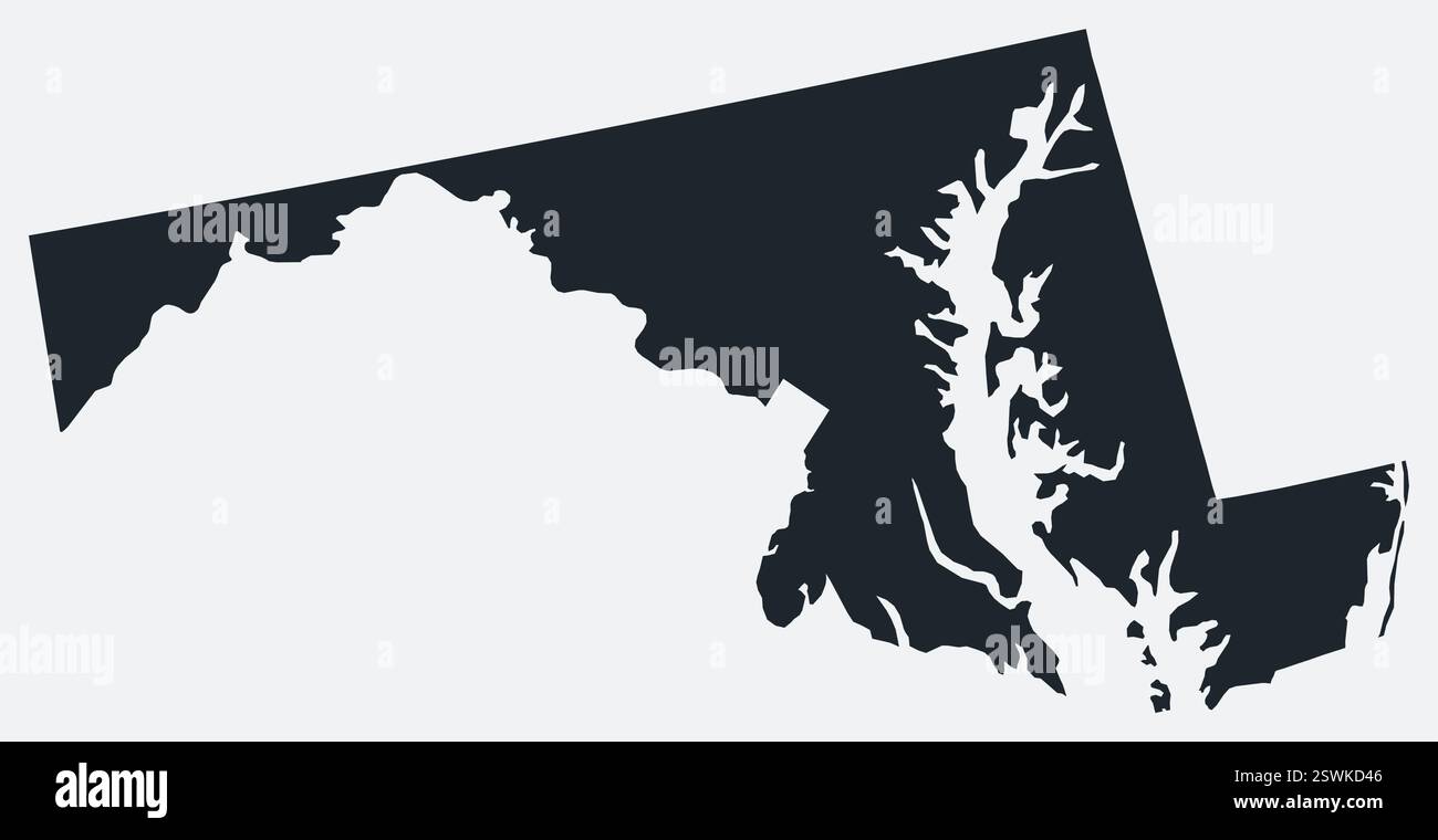 Blank chesapeake map hi-res stock photography and images - Alamy