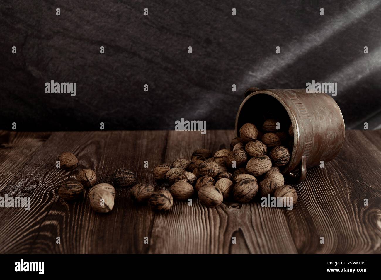 The photo shows a minimalist still life with walnuts Stock Photo - Alamy