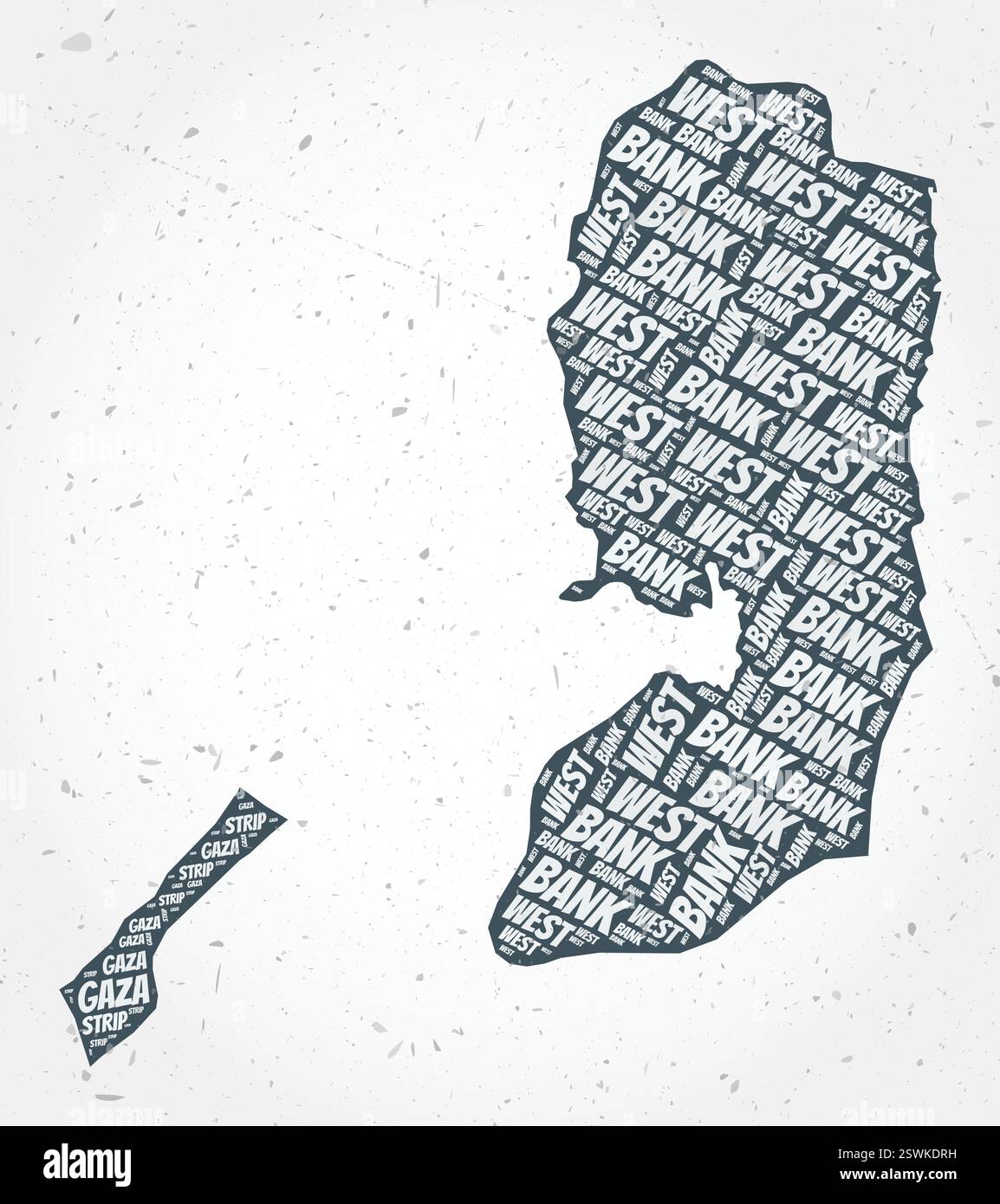 Palestine regions word clouds. Country shape on textured background ...