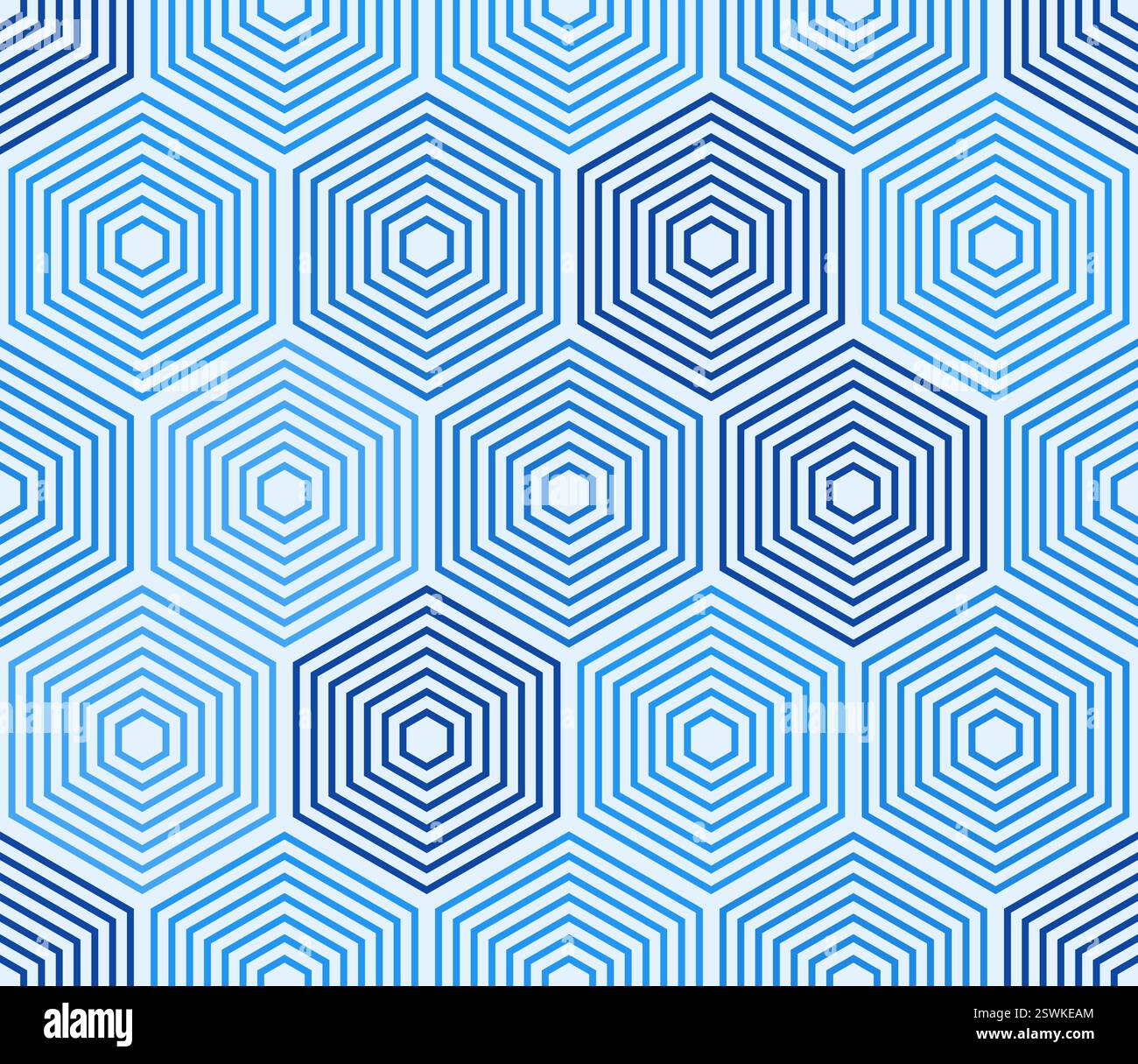 Minimalistic hexagon background. Stacked hexagons mosaic pattern. Blue color tones. Large ...