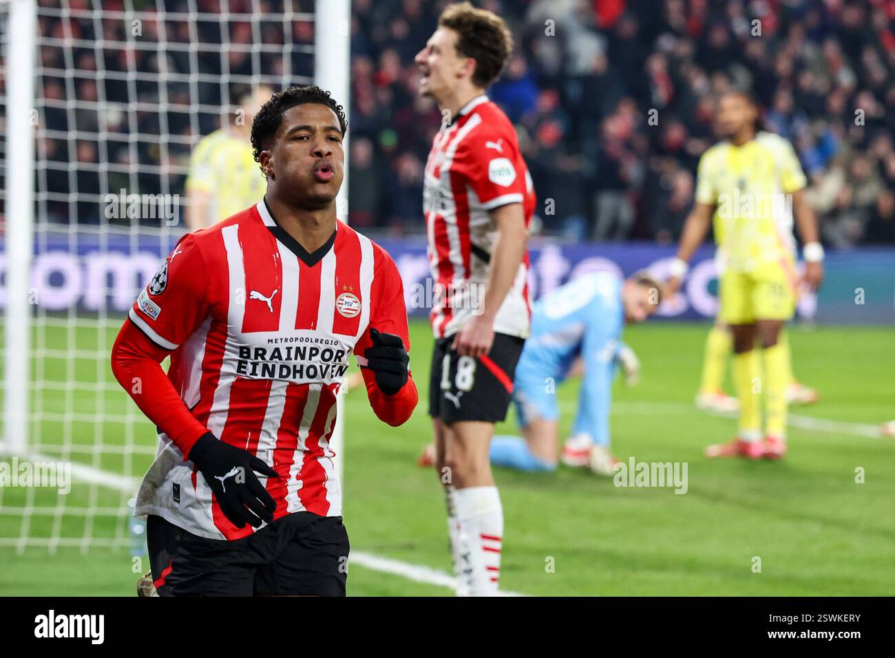 Eindhoven, Netherlands. 19th Feb, 2025. EINDHOVEN, 19-02-2025, Philips Stadium, UEFA Champions ...