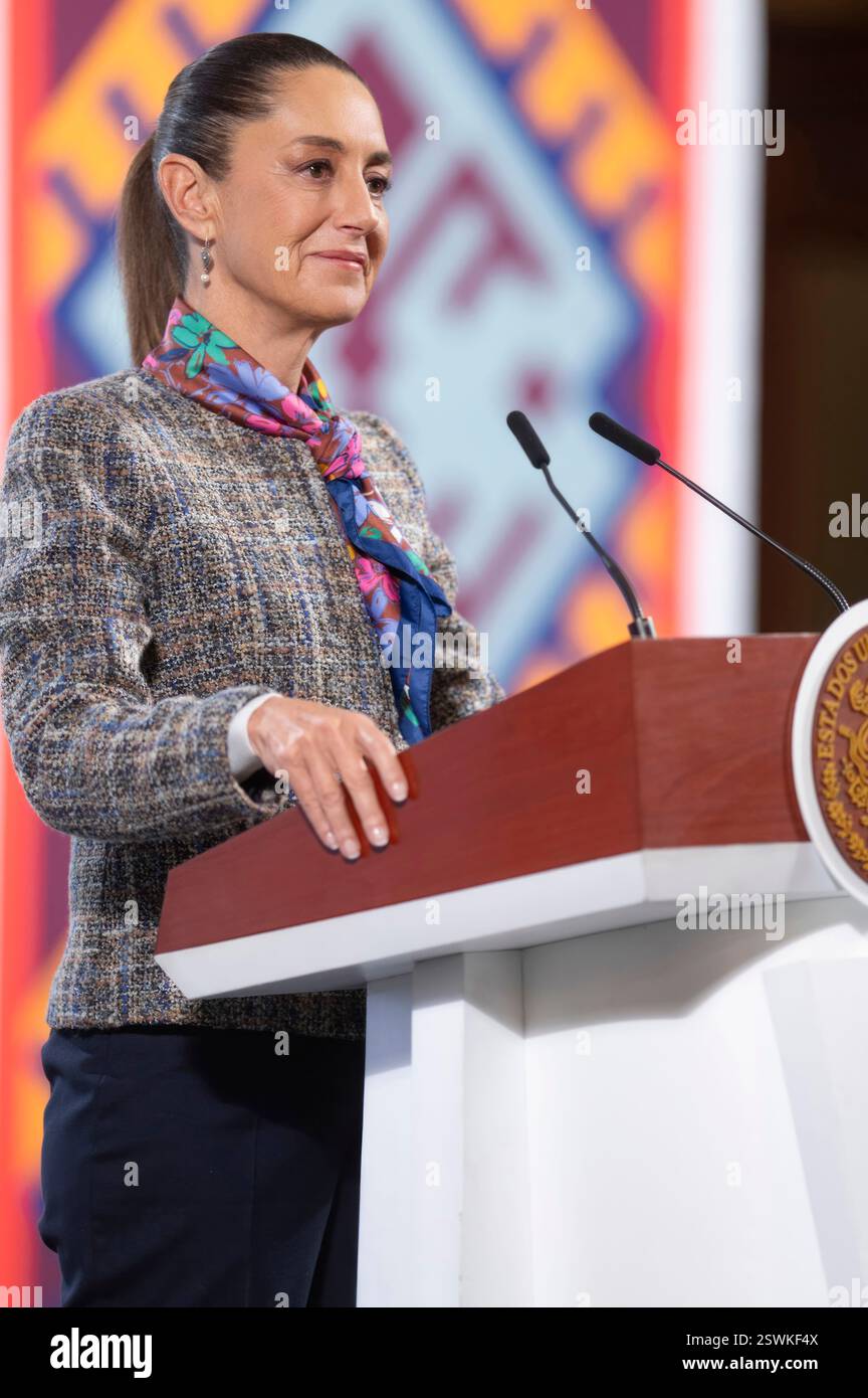 Mexico City, Mexico. 21st Feb, 2025. Mexican President Claudia ...