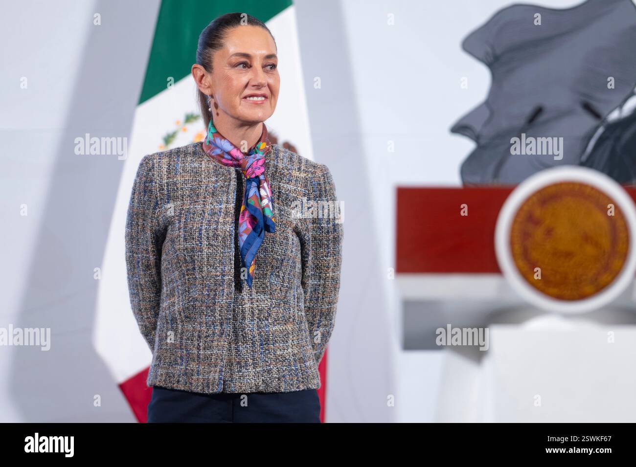 Mexico City, Mexico. 21st Feb, 2025. Mexican President Claudia ...