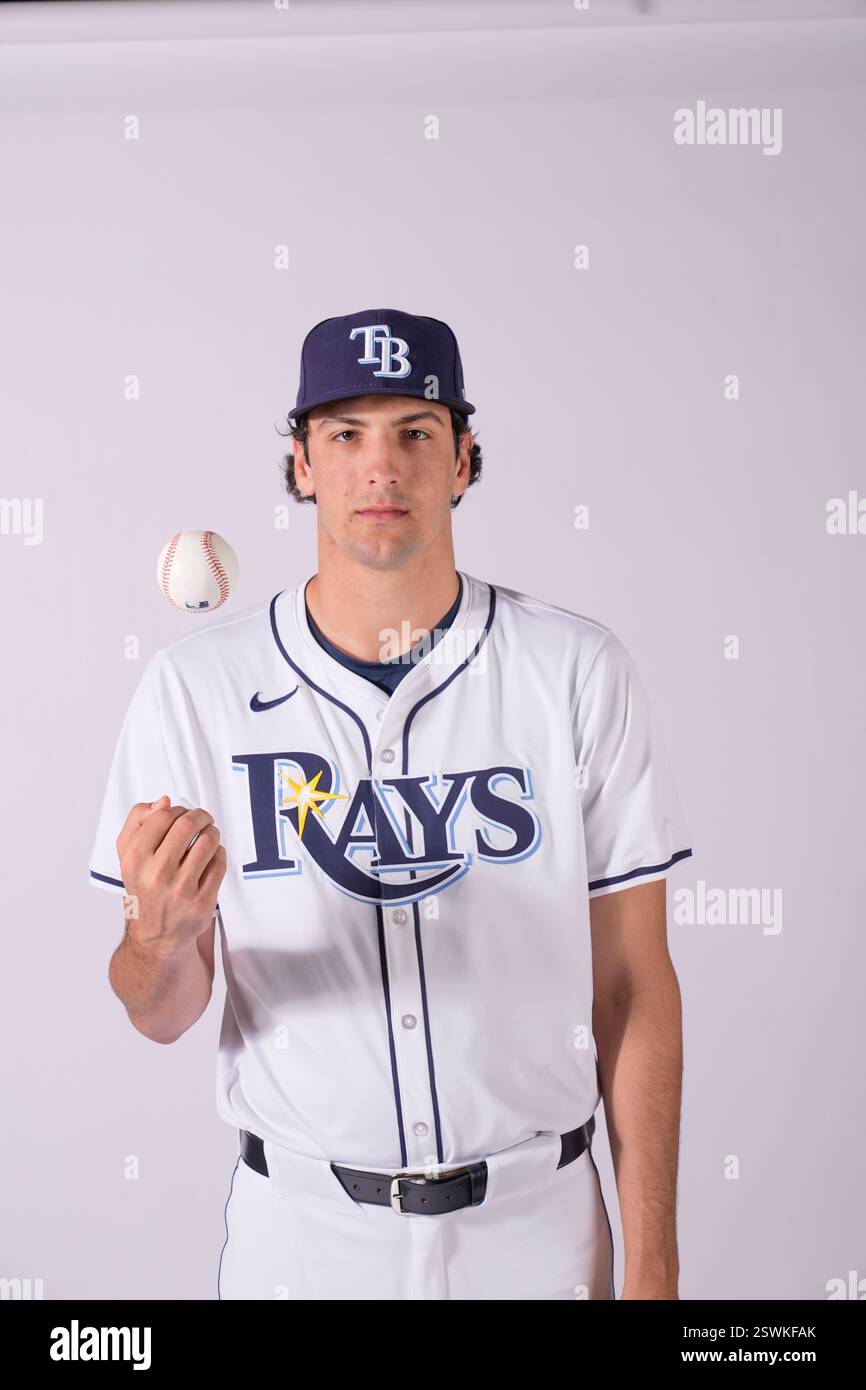 Tampa Bay Rays pitcher Paul Gervase poses for a portrait during photo ...