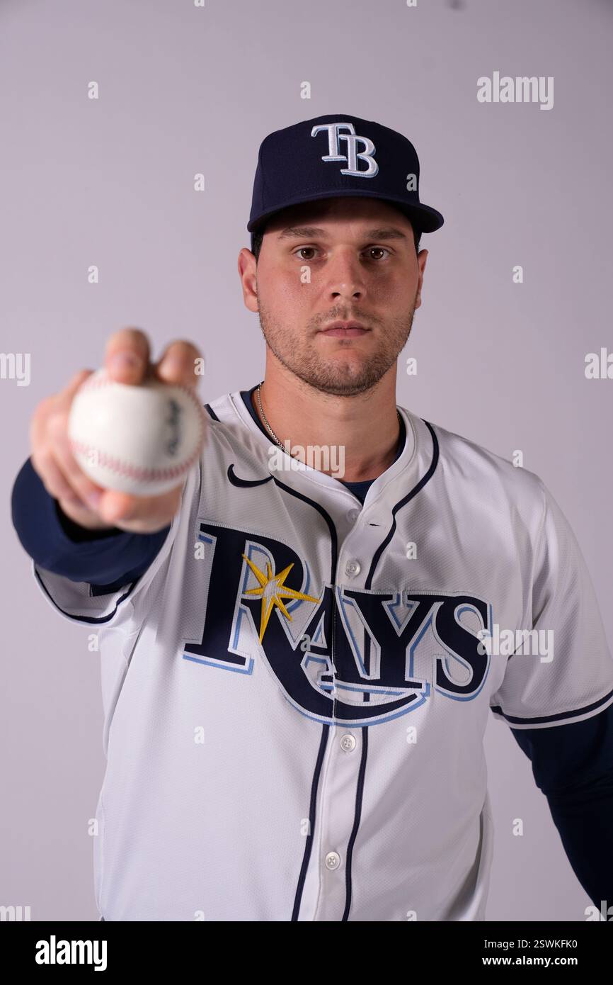 Tampa Bay Rays pitcher Mike Vasil poses for a portrait during photo day ...