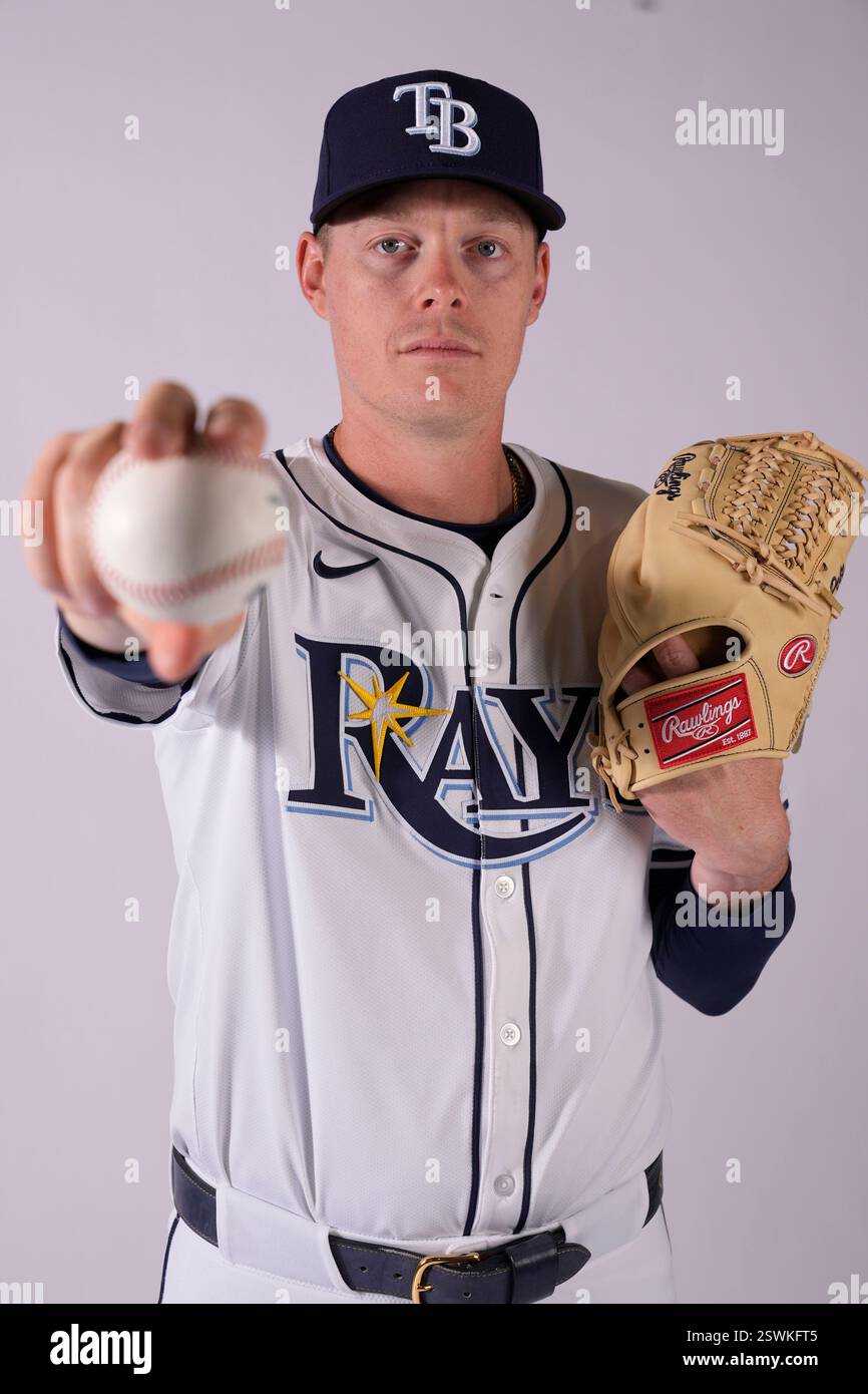 Tampa Bay Rays pitcher Pete Fairbanks poses for a portrait during photo ...