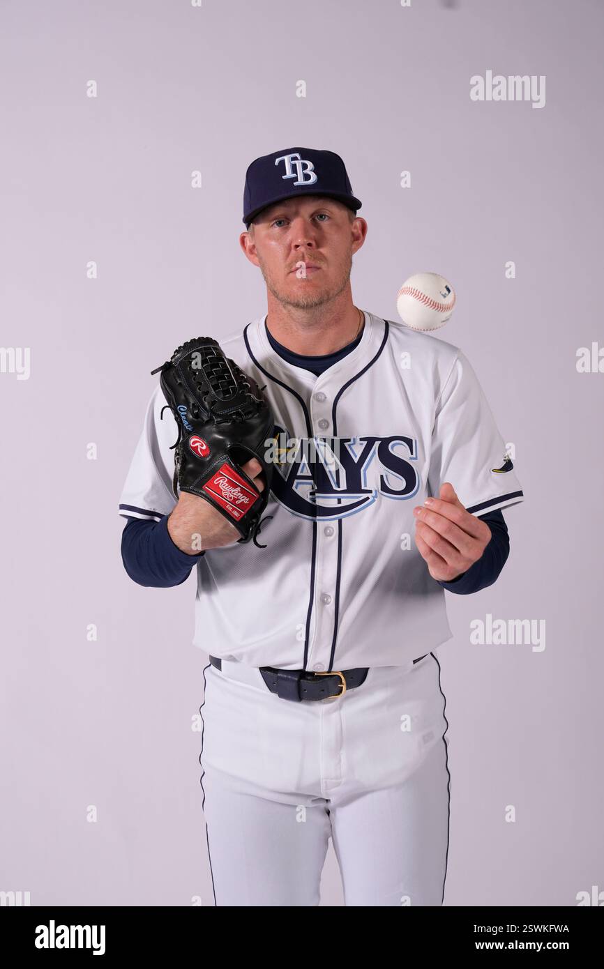 Tampa Bay Rays pitcher Garrett Cleavinger poses for a portrait during ...
